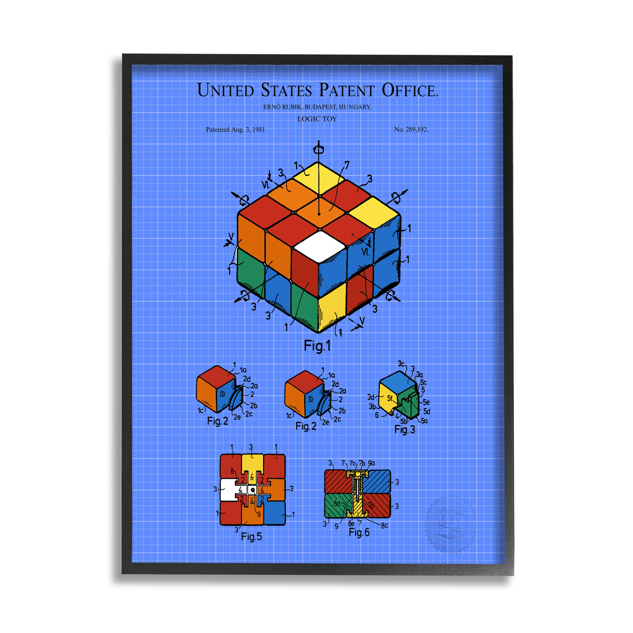 17 Stories Vivid Logic Toy Patent Framed Giclee Art By Karl Hronek - Wayfair Canada